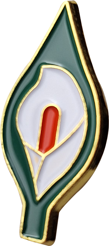 LP04 - Easter Lily Lapel Pin – The Celtic Card Team