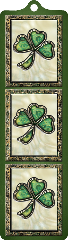 BM23 Celtic Bookmark Irish Laminated Rachel Arbuckle Shamrocks – The ...