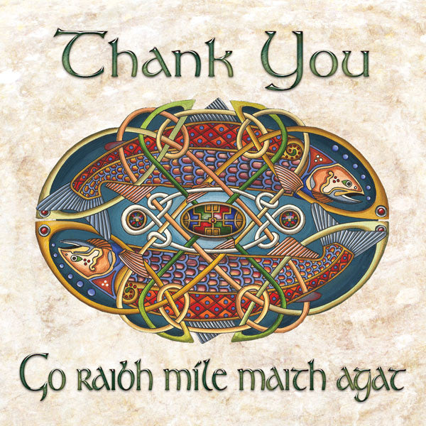 C225 Fish Irish Bilingual Thank You Greeting Card Rachel Arbuckle Blank ...