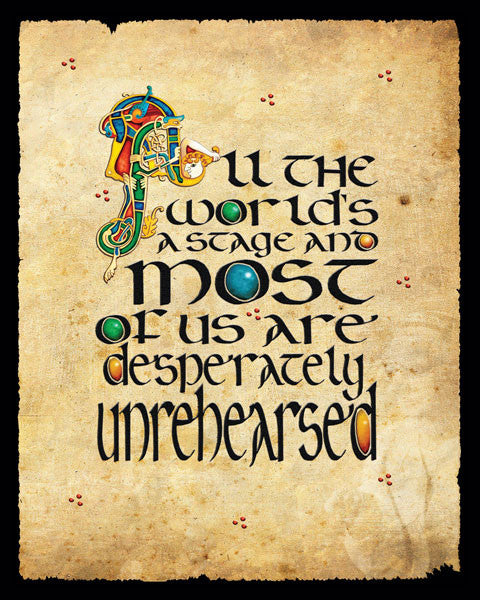 CQP01 All the World's a Stage Large Irish Celtic Print Rachel Arbuckle ...